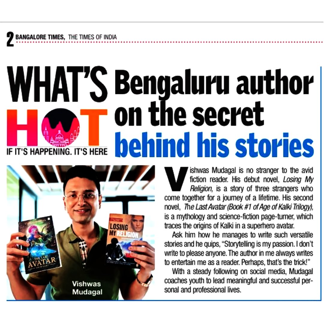 Times of India: Vishwas Mudagal Shares The Secret Behind His Stories